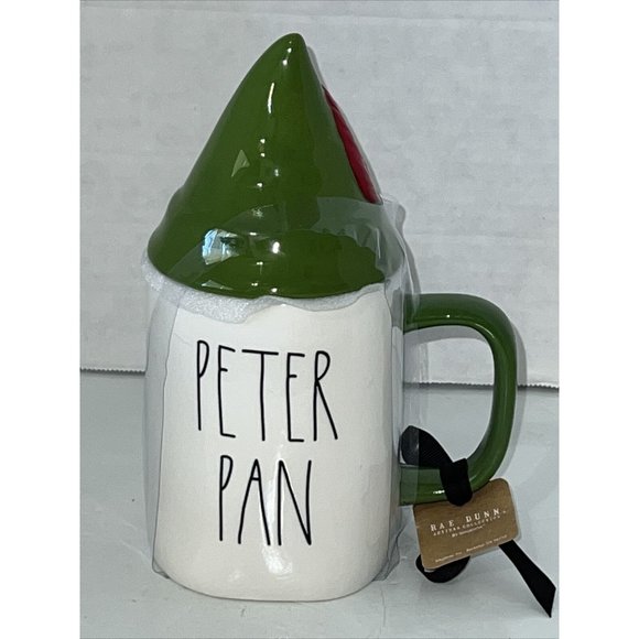 Rae Dunn | Kitchen | Rae Dunn Disney Peter Pan Mug With Lid Artisan ...